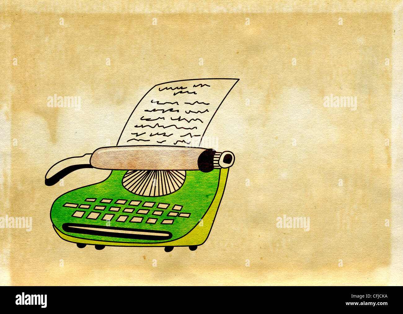 printed type-writer on grunge background Stock Photo - Alamy