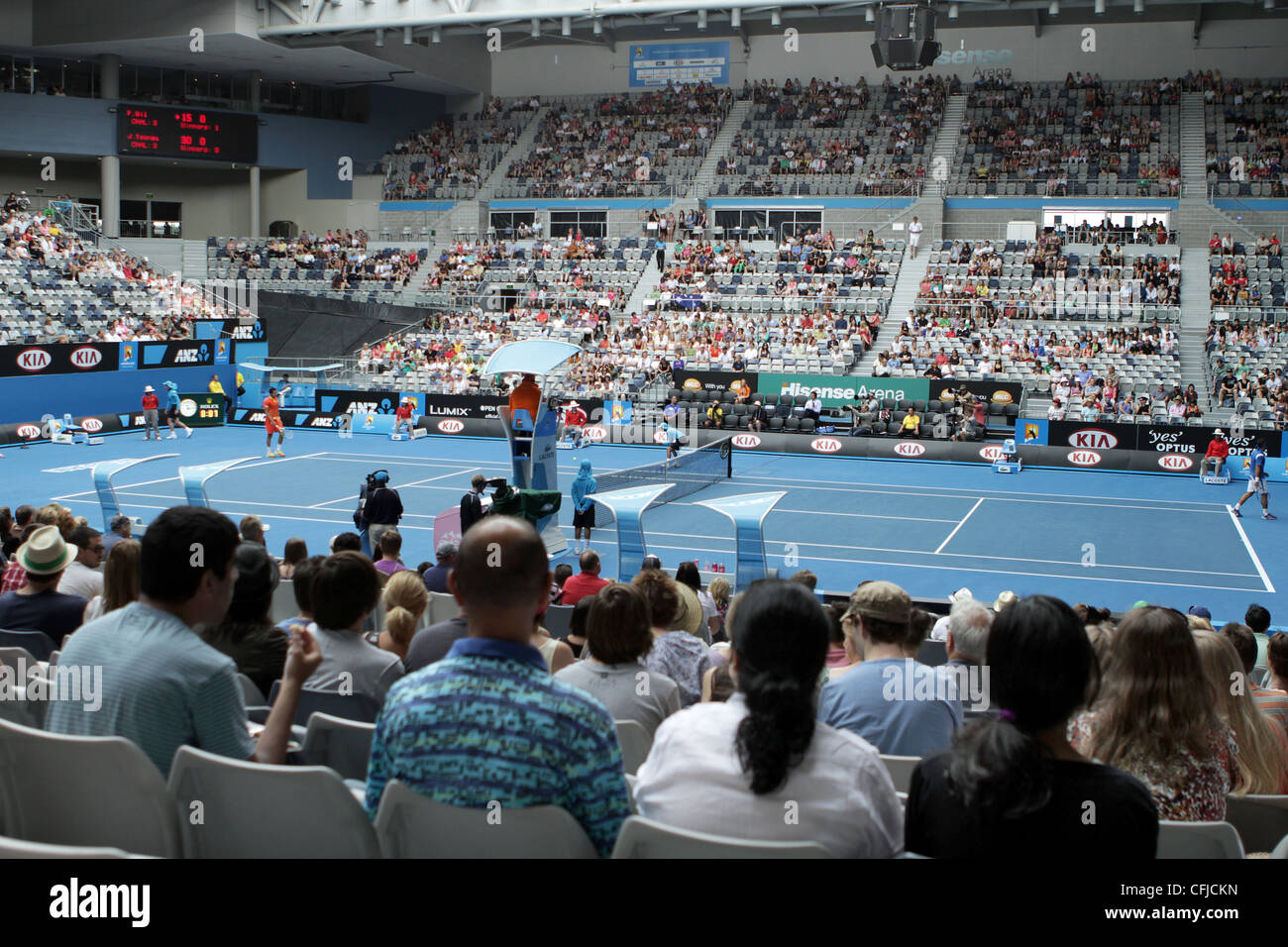 MELBOURNE, AUSTRALIA - JANUARY 20, 2012: ATP world number 5 player Jo ...