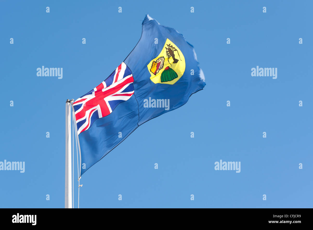 Turks and Caicos Islands national flag Stock Photo - Alamy