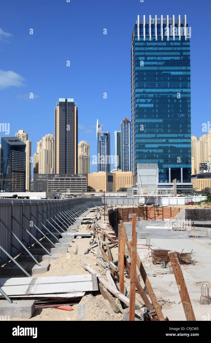 New Skyscraper construction site in Dubai, United Arab Emirates Stock ...