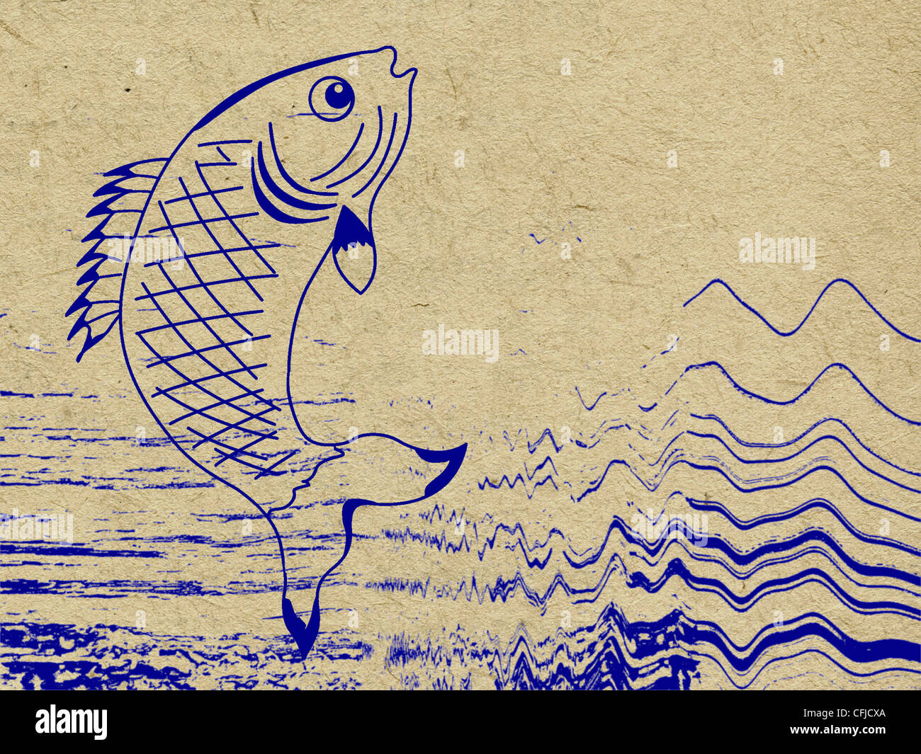 fish on grunge background Stock Photo - Alamy
