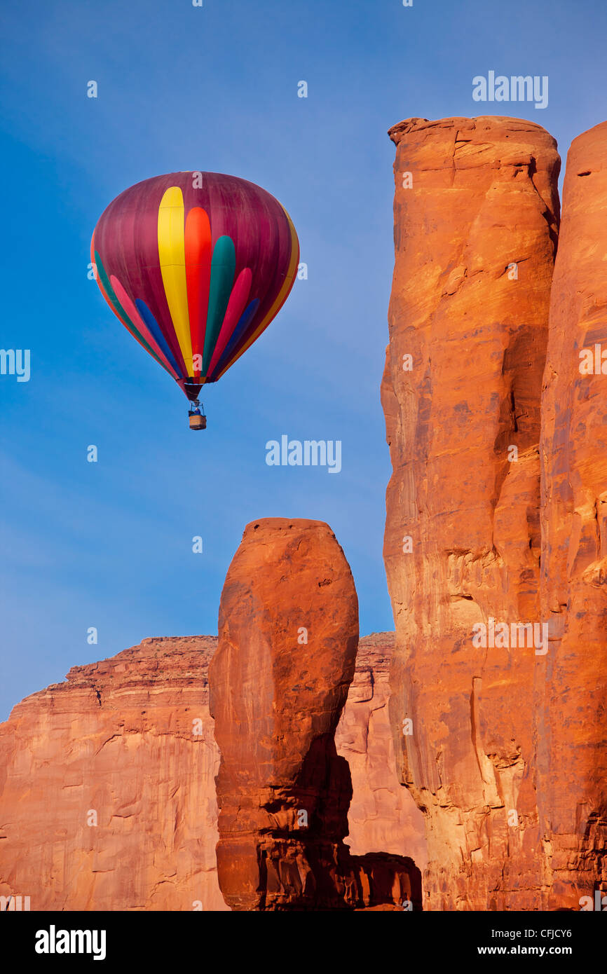 Hot air balloon festival in Monument Valley, Arizona USA Stock Photo ...