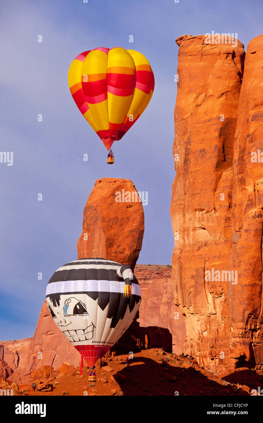 Hot air balloon festival in Monument Valley, Arizona USA Stock Photo ...