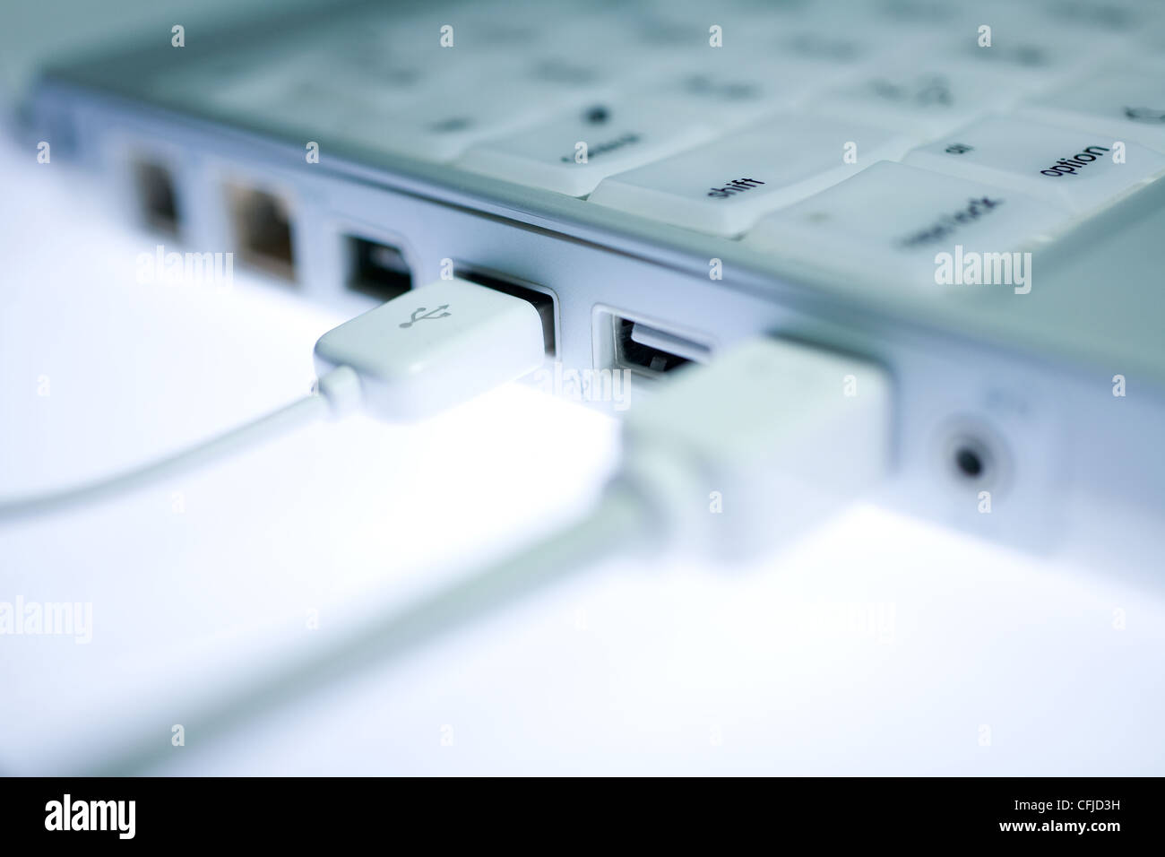 USB Peripheral Attached To Laptop Stock Photo - Alamy