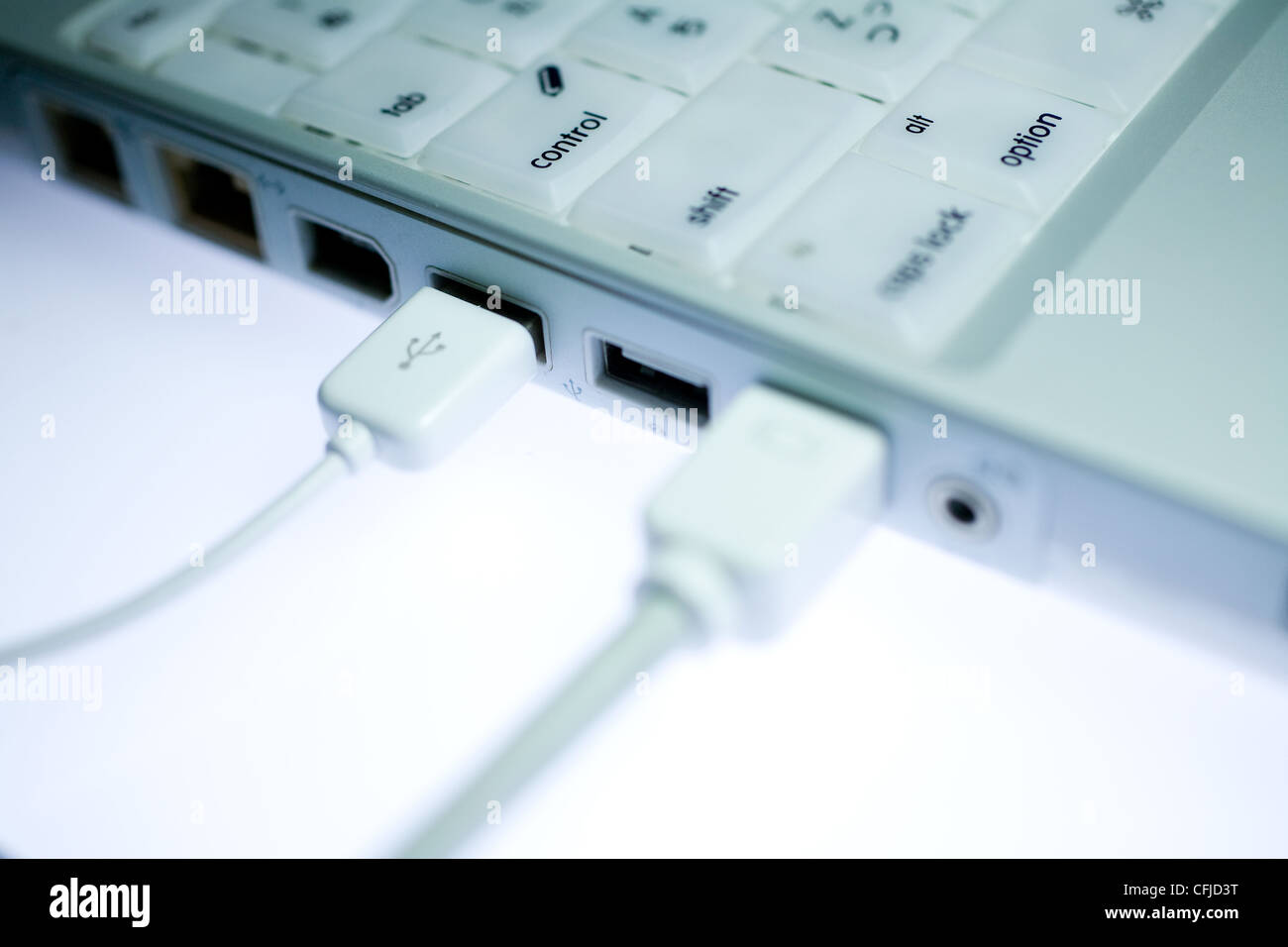 USB Peripheral Attached To Laptop Stock Photo - Alamy