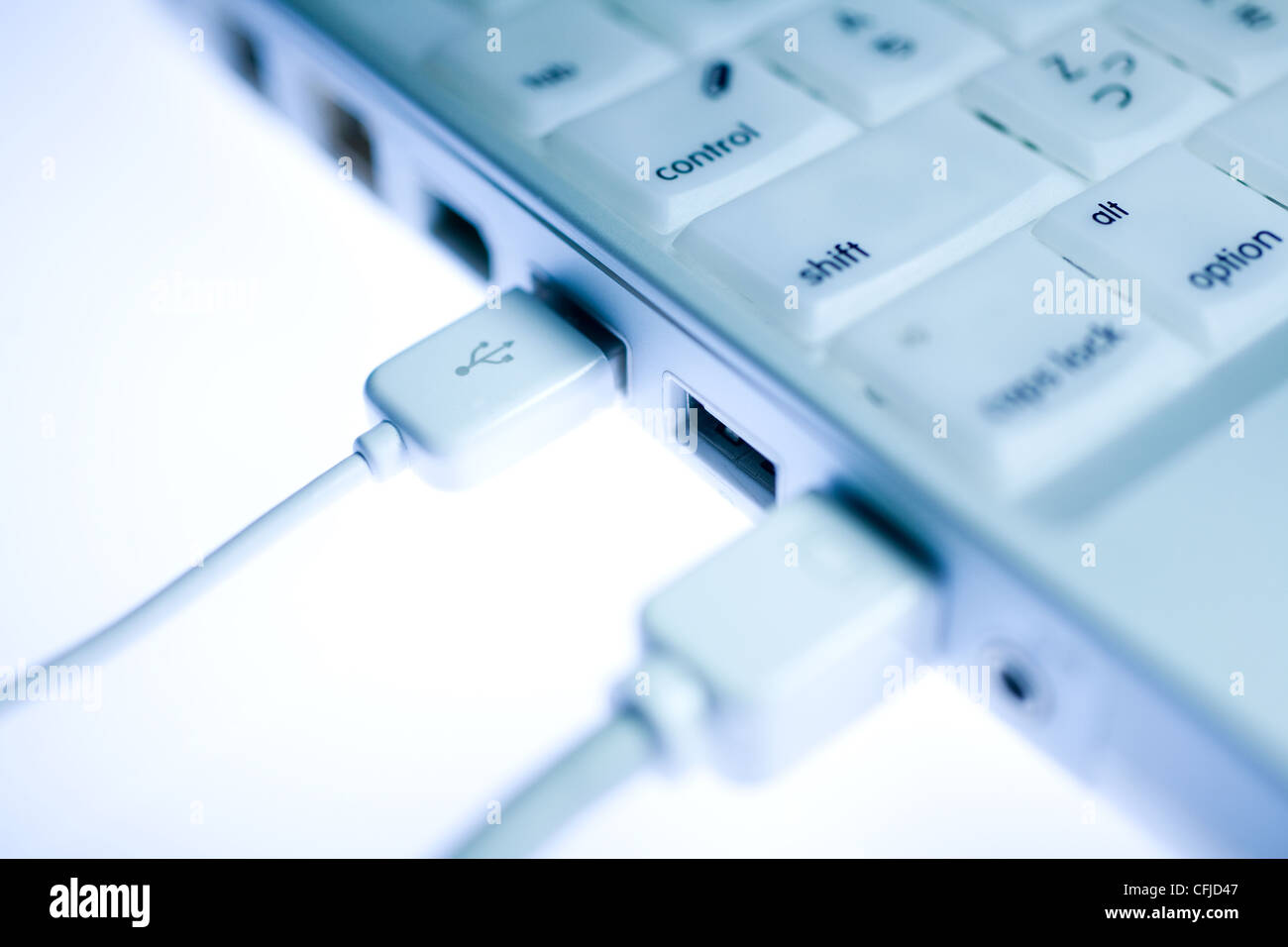 USB Peripheral Attached To Laptop Stock Photo - Alamy