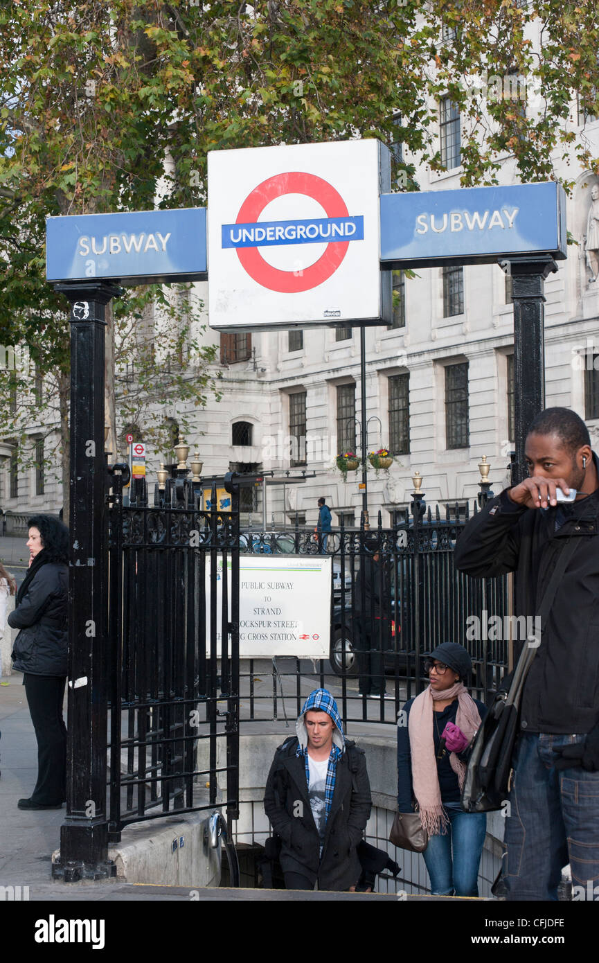 Charing cross underground station entrance hi-res stock photography and ...