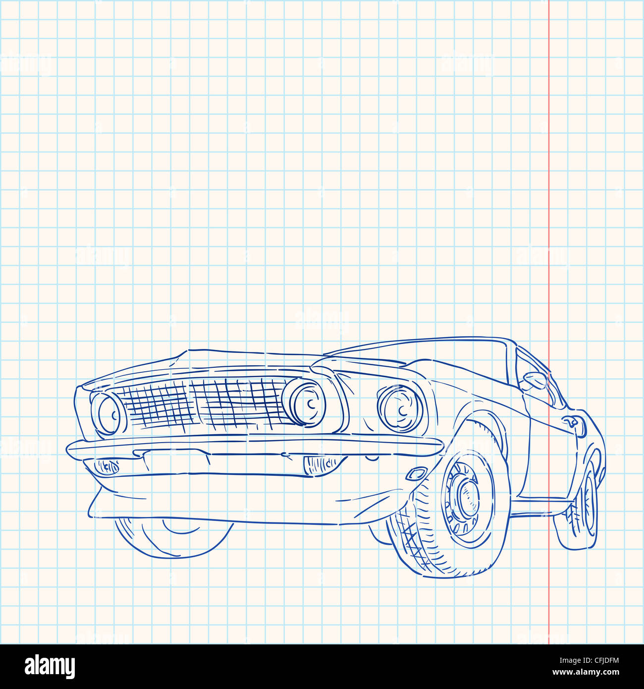 Muscle Car Illustration Stock Photo - Alamy