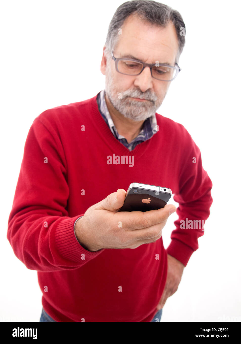 Someone using iphone hi-res stock photography and images - Alamy