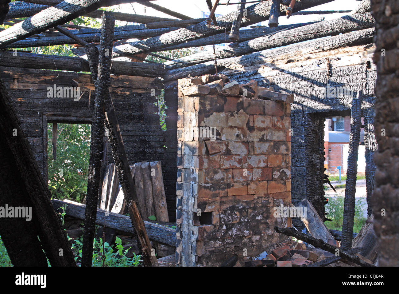 burned rural house Stock Photo - Alamy