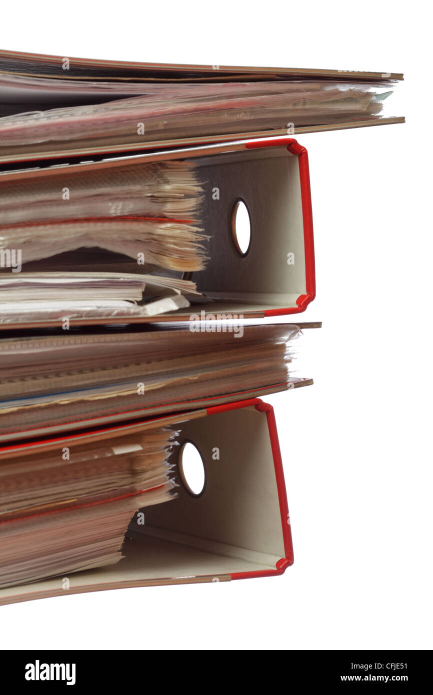 stack file Office folder on white background Stock Photo - Alamy