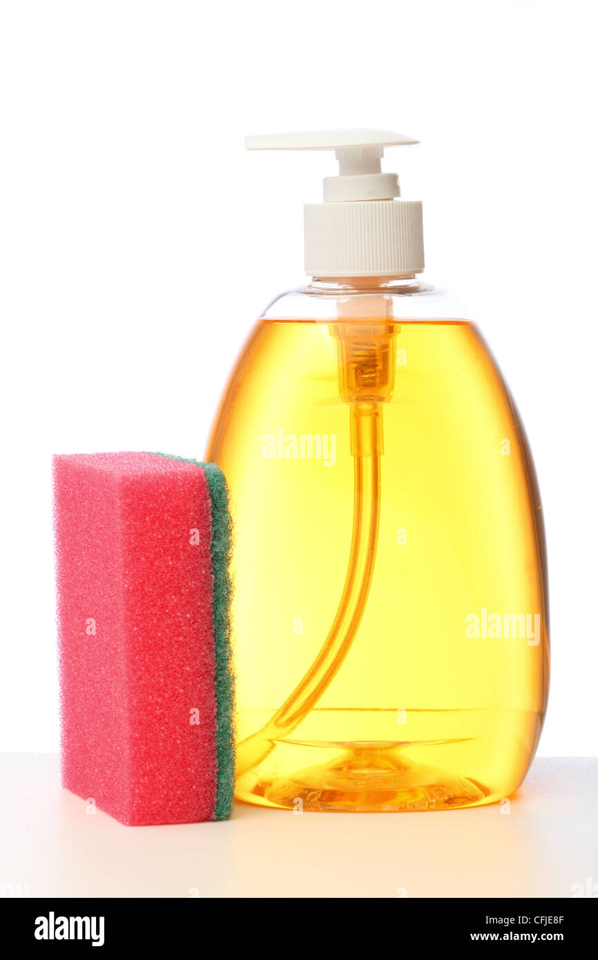 bottle with liquid soap isolated on white background Stock Photo - Alamy