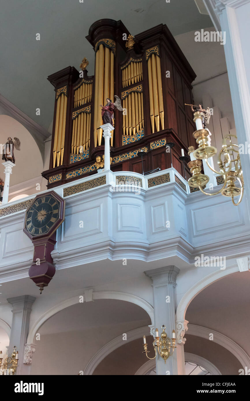 Organ inside the Old North Church, North End, Boston, Massachusetts ...