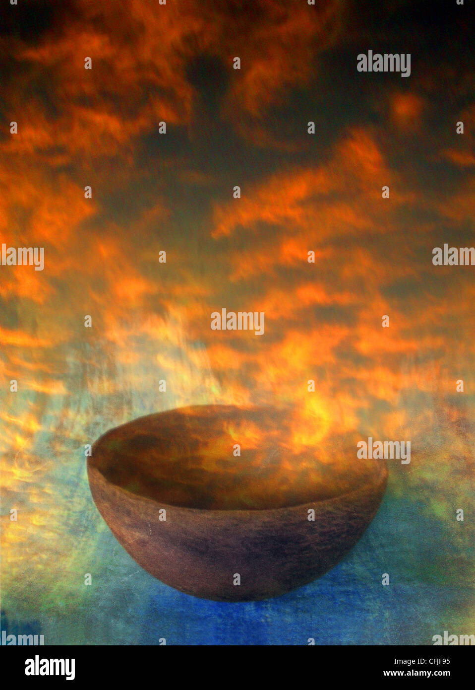 Dawn rising from an ancient bowl Stock Photo - Alamy