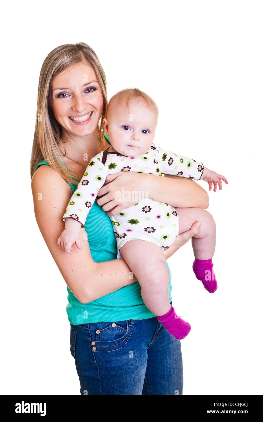 Mother with infant girl Stock Photo - Alamy