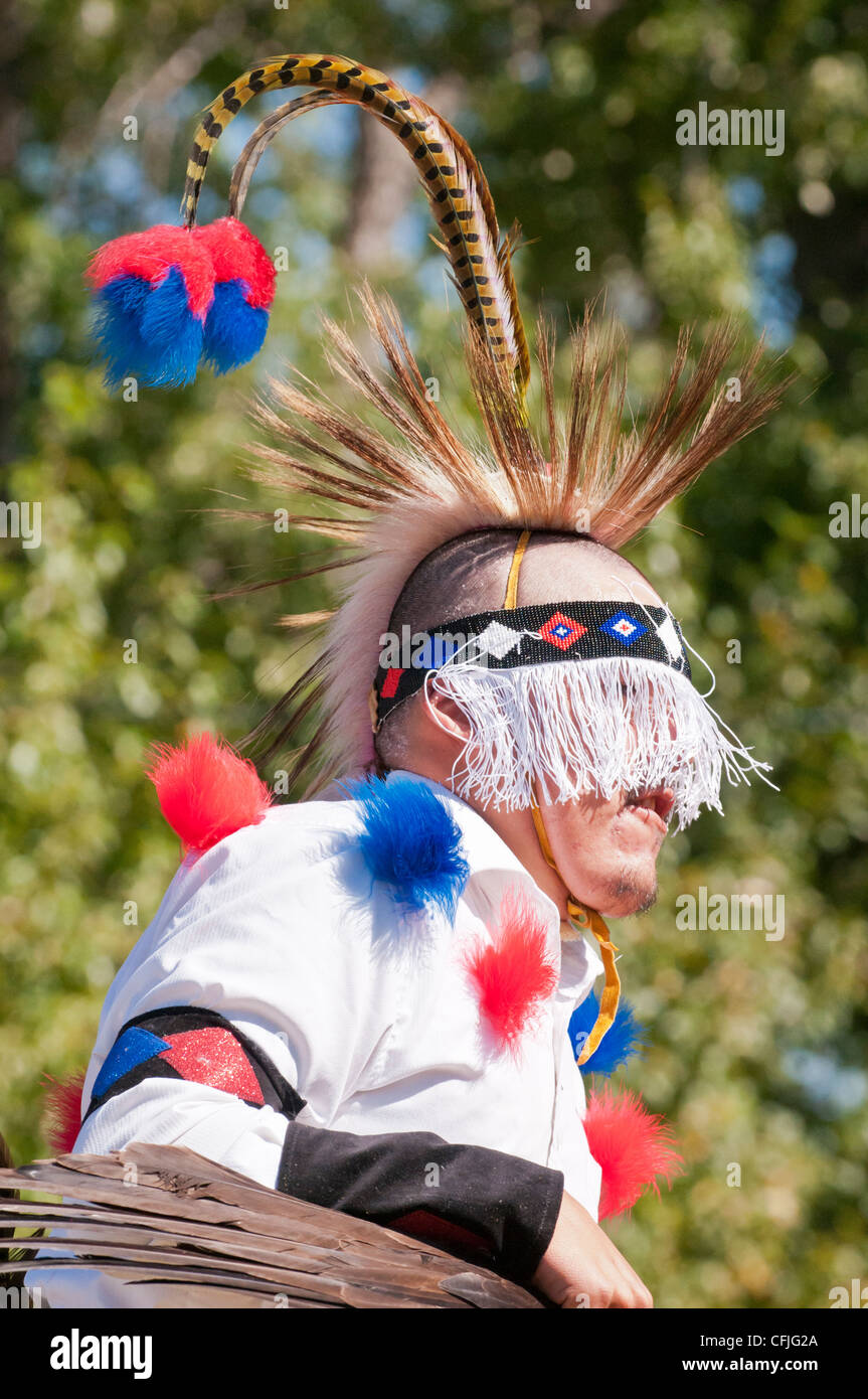 Man in traditional regalia, Stony Nakoda First Nations, Bar U Ranch ...