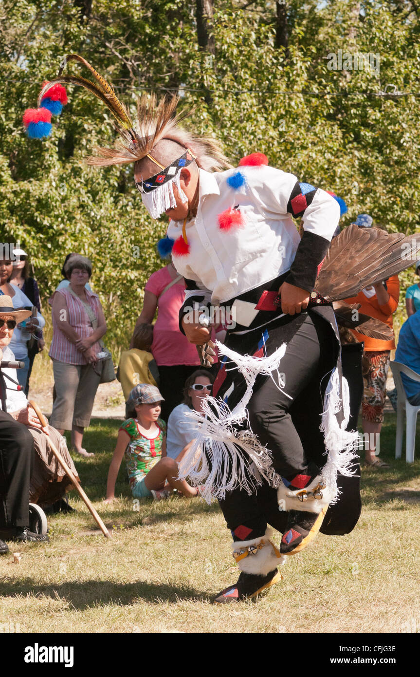 Man in traditional regalia, Stony Nakoda First Nations, Bar U Ranch ...