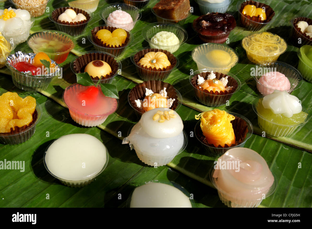 Various Thai desserts Stock Photo - Alamy