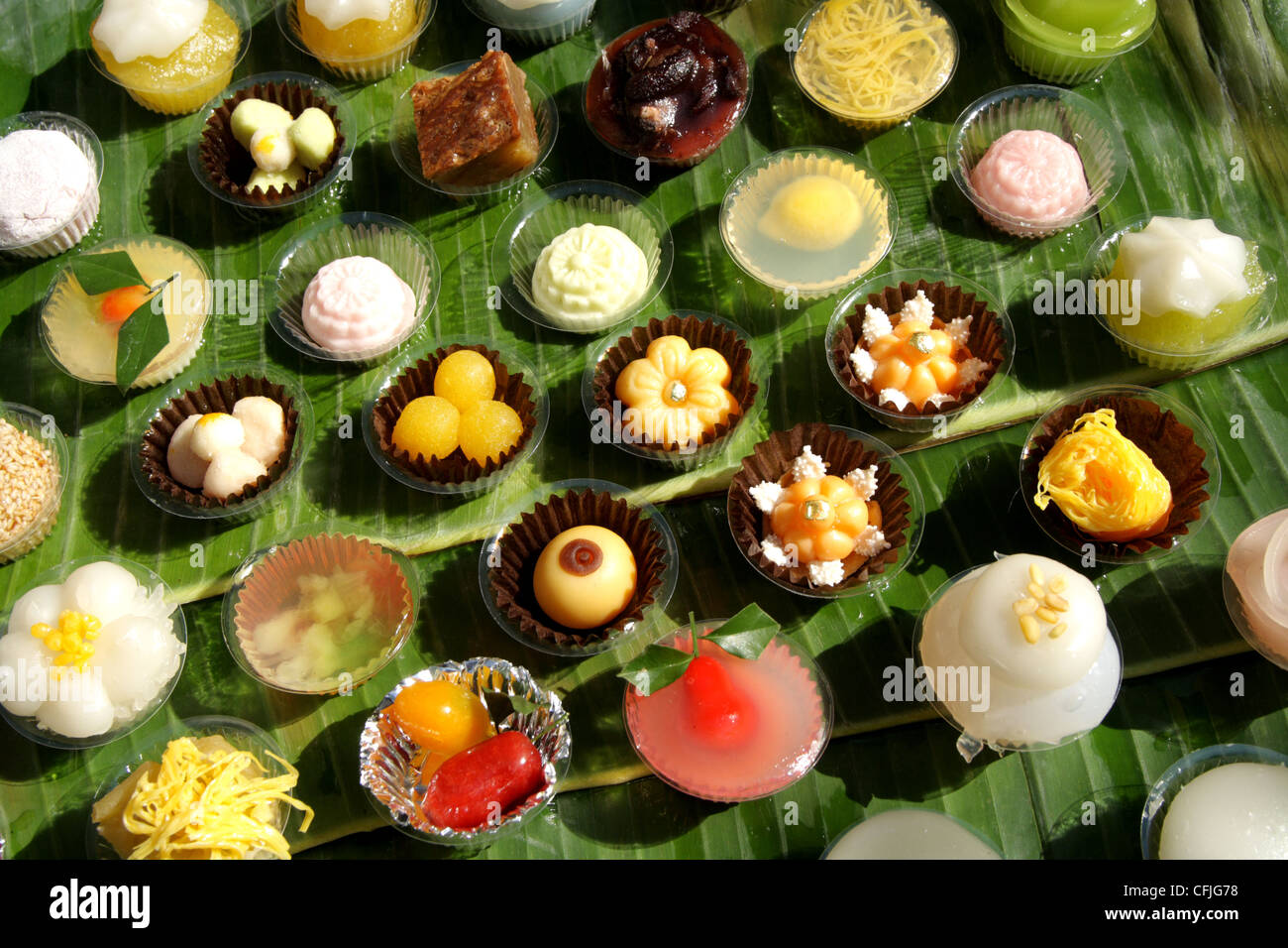 Various Thai desserts Stock Photo - Alamy