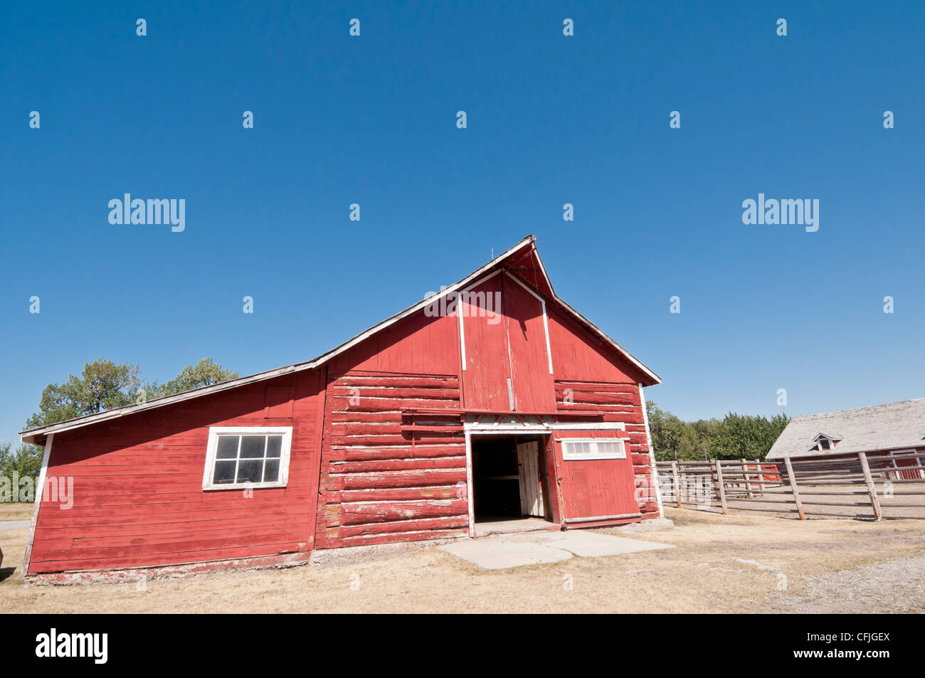 Barn, Bar U Ranch, National Historic Site, Alberta, Canada Stock Photo ...