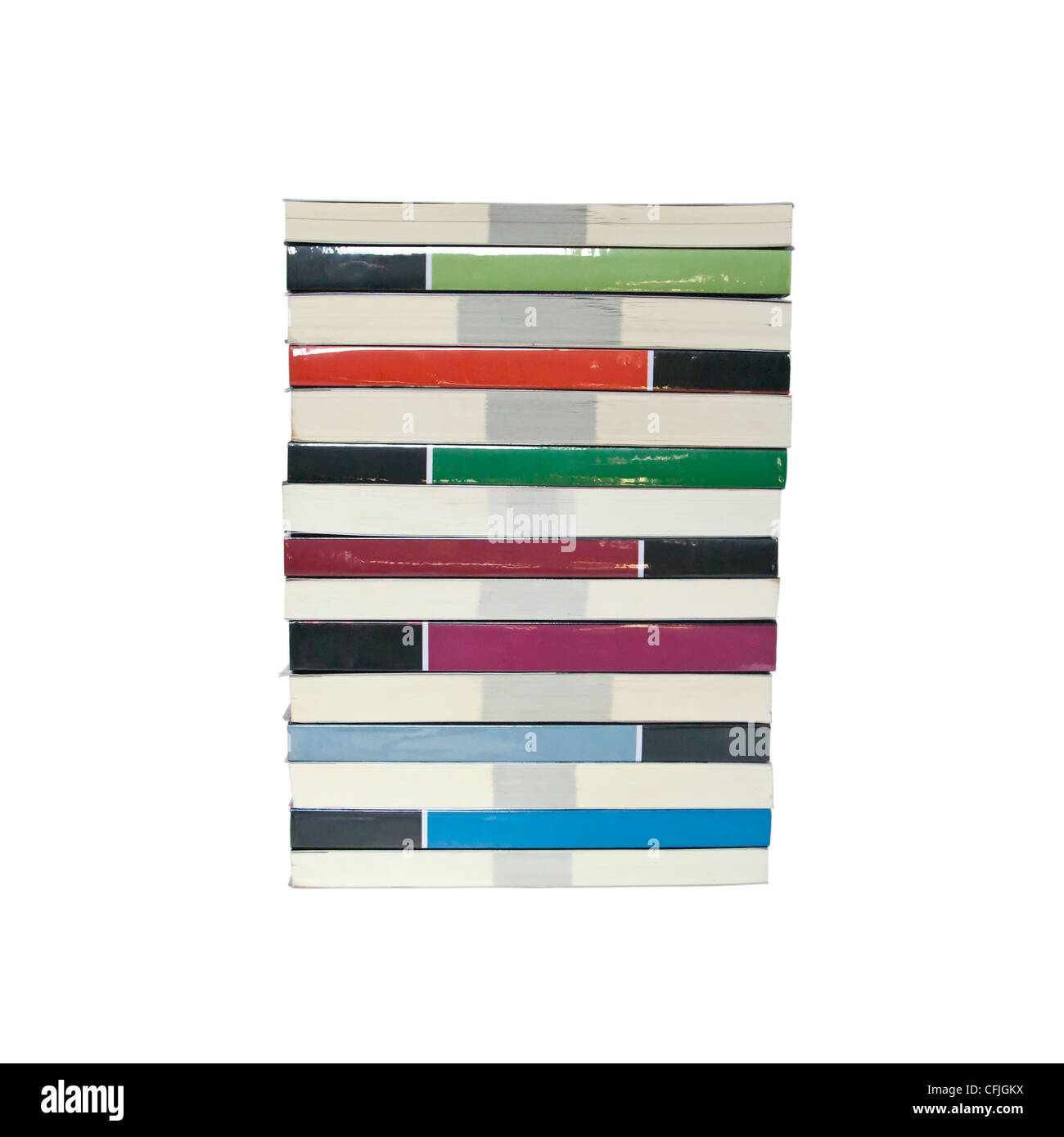 Stacks of colorful real books Stock Photo - Alamy