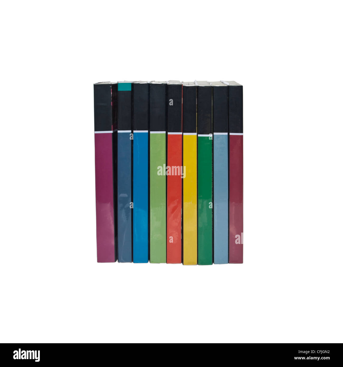 Stacks of colorful real books Stock Photo - Alamy