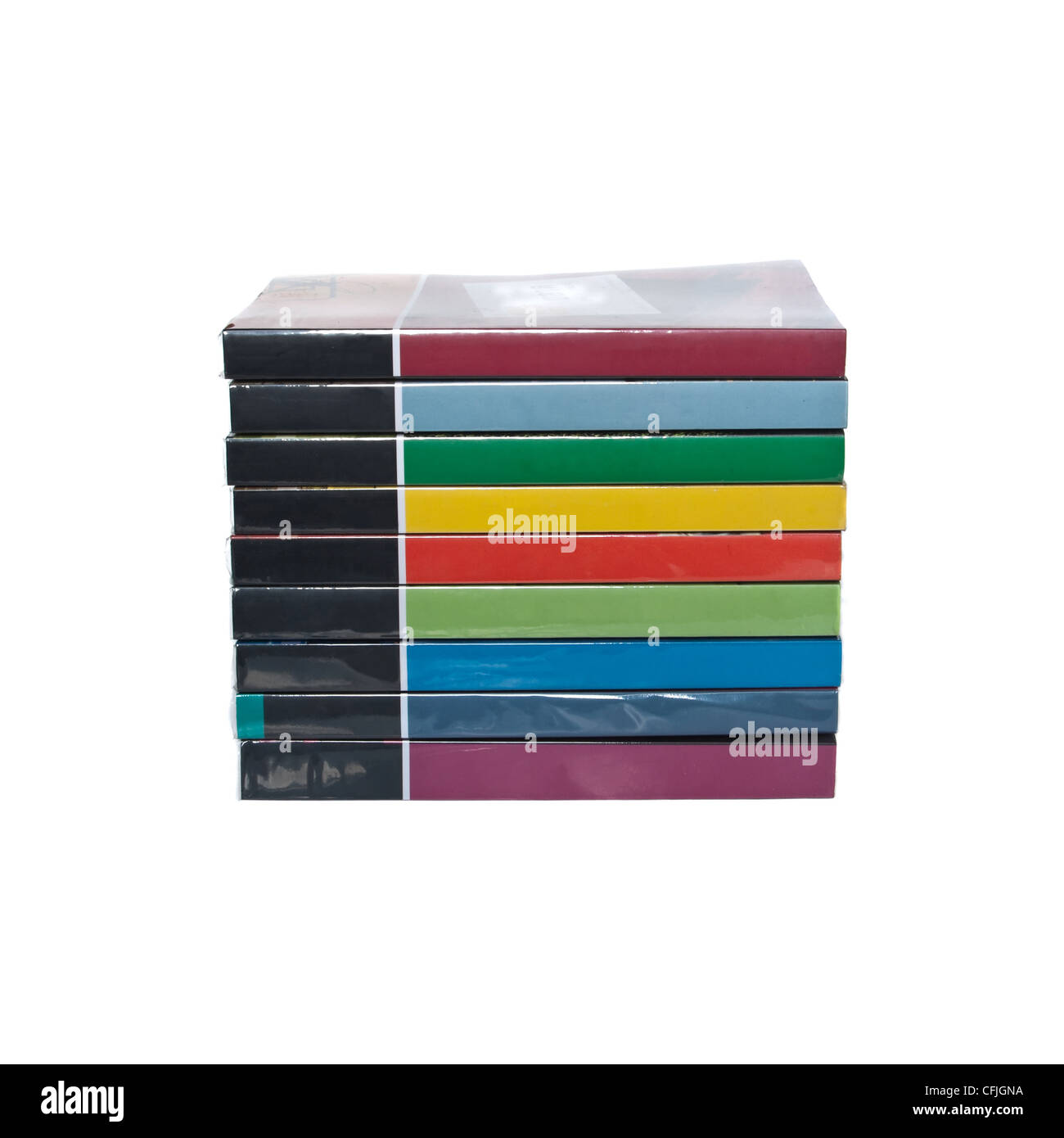 Stacks of colorful real books Stock Photo - Alamy