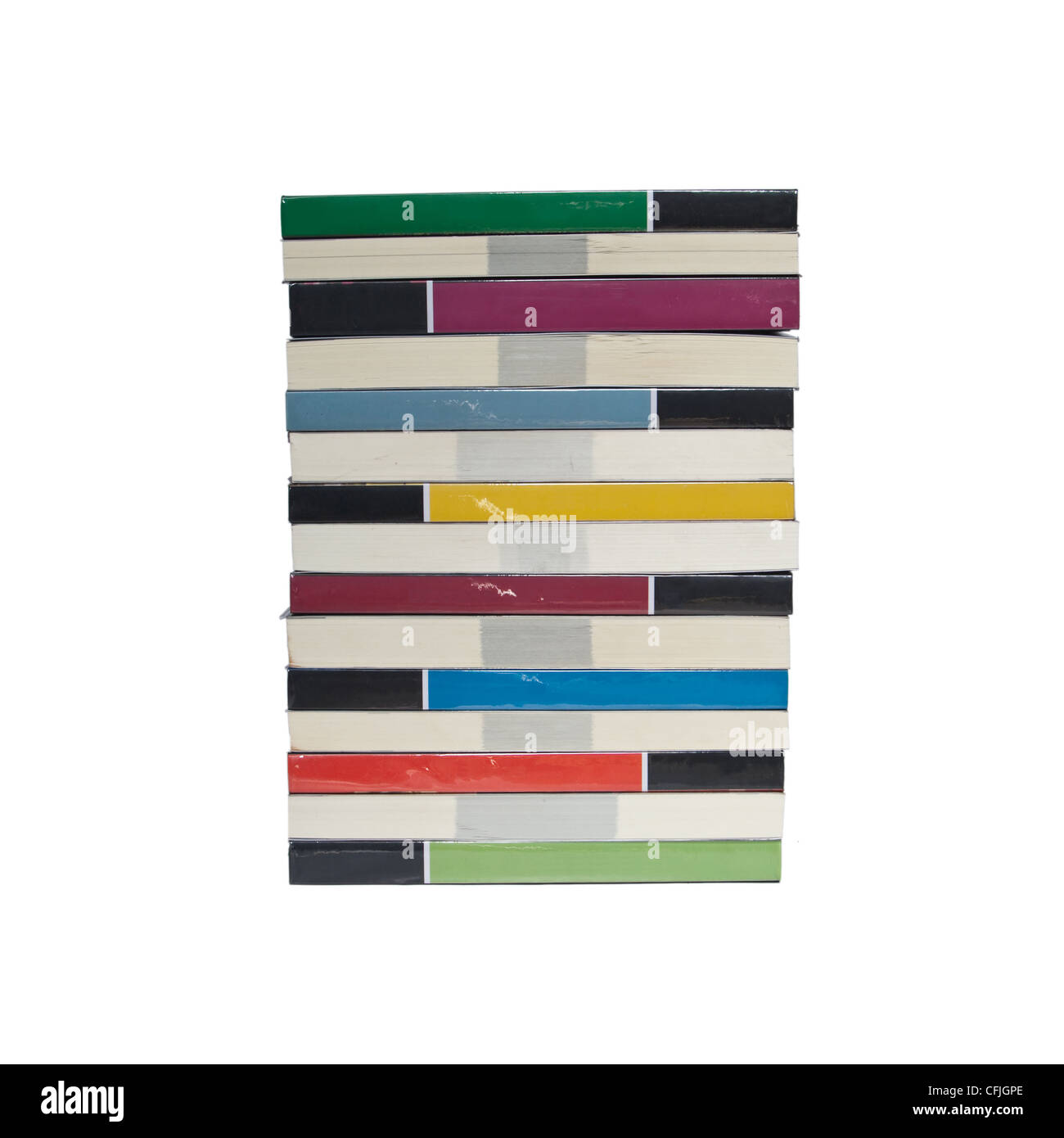 Stacks of colorful real books Stock Photo - Alamy