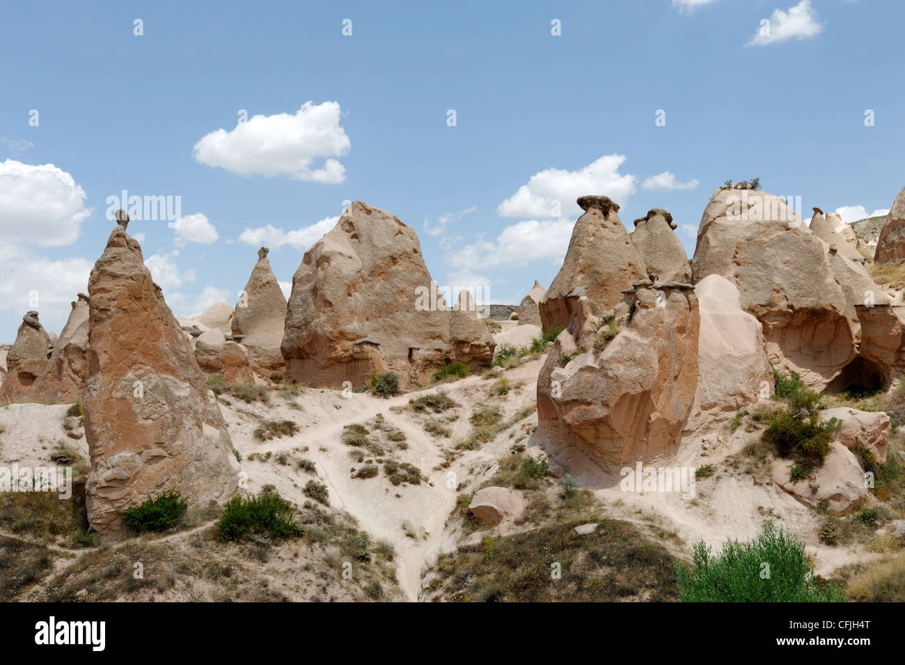 Cappadocia. Turkey. View of the remarkably shaped rock formations that ...