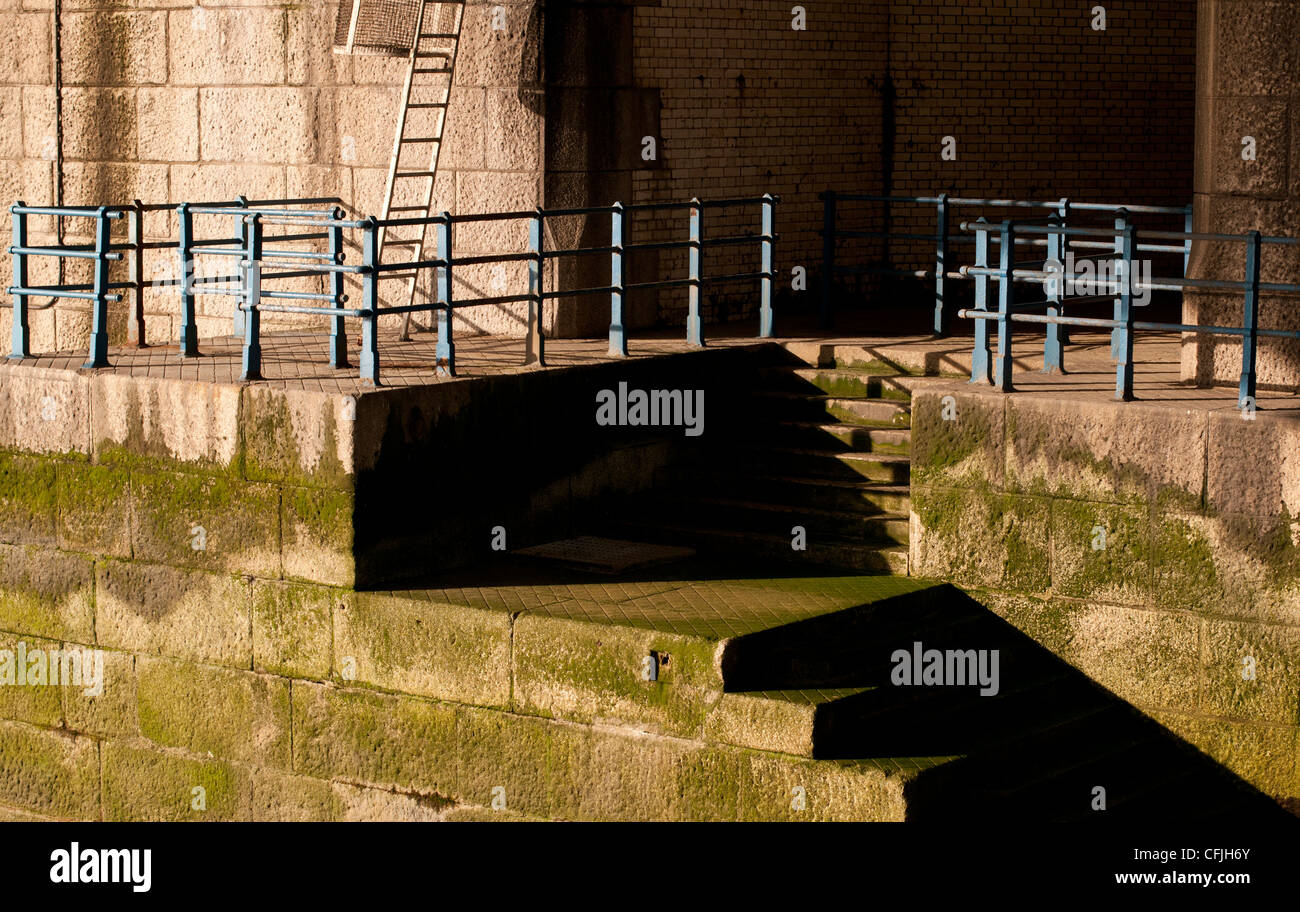 Steps underneath Tower Bridge, London, England, UK Stock Photo - Alamy