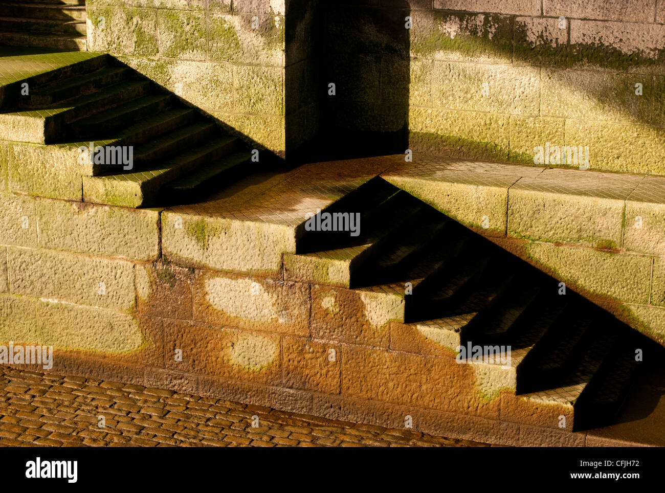 Steps underneath Tower Bridge, London, England, UK Stock Photo - Alamy