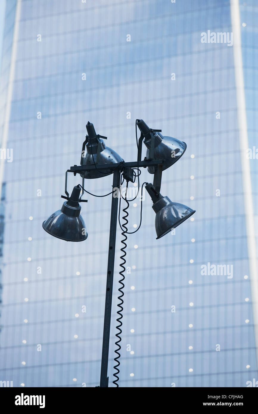 Street light and skyscraper Stock Photo - Alamy