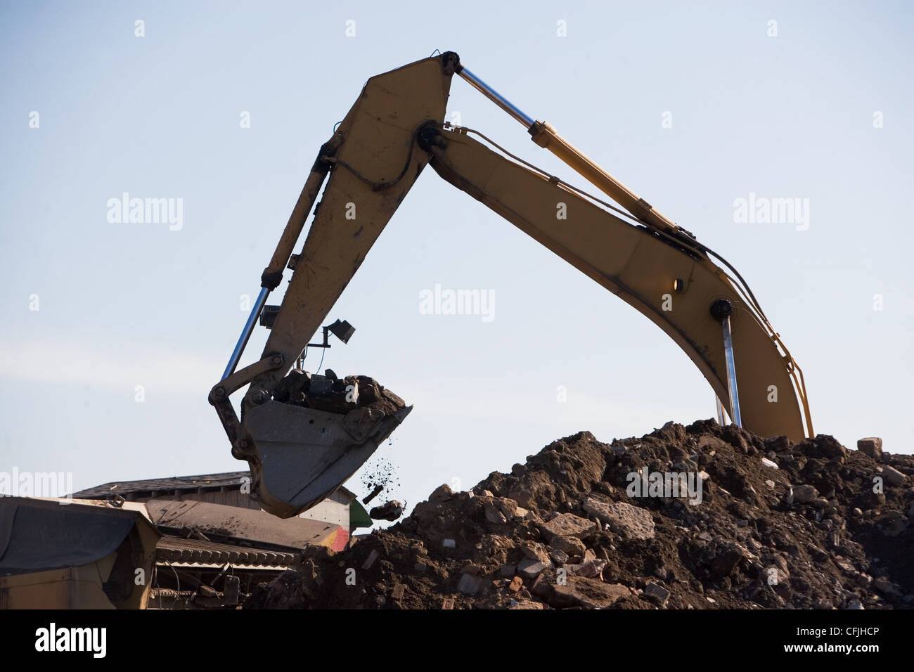 Earth mover pile rubble hi-res stock photography and images - Alamy