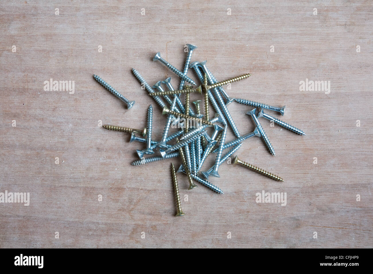 High angle view of screws hi-res stock photography and images - Alamy