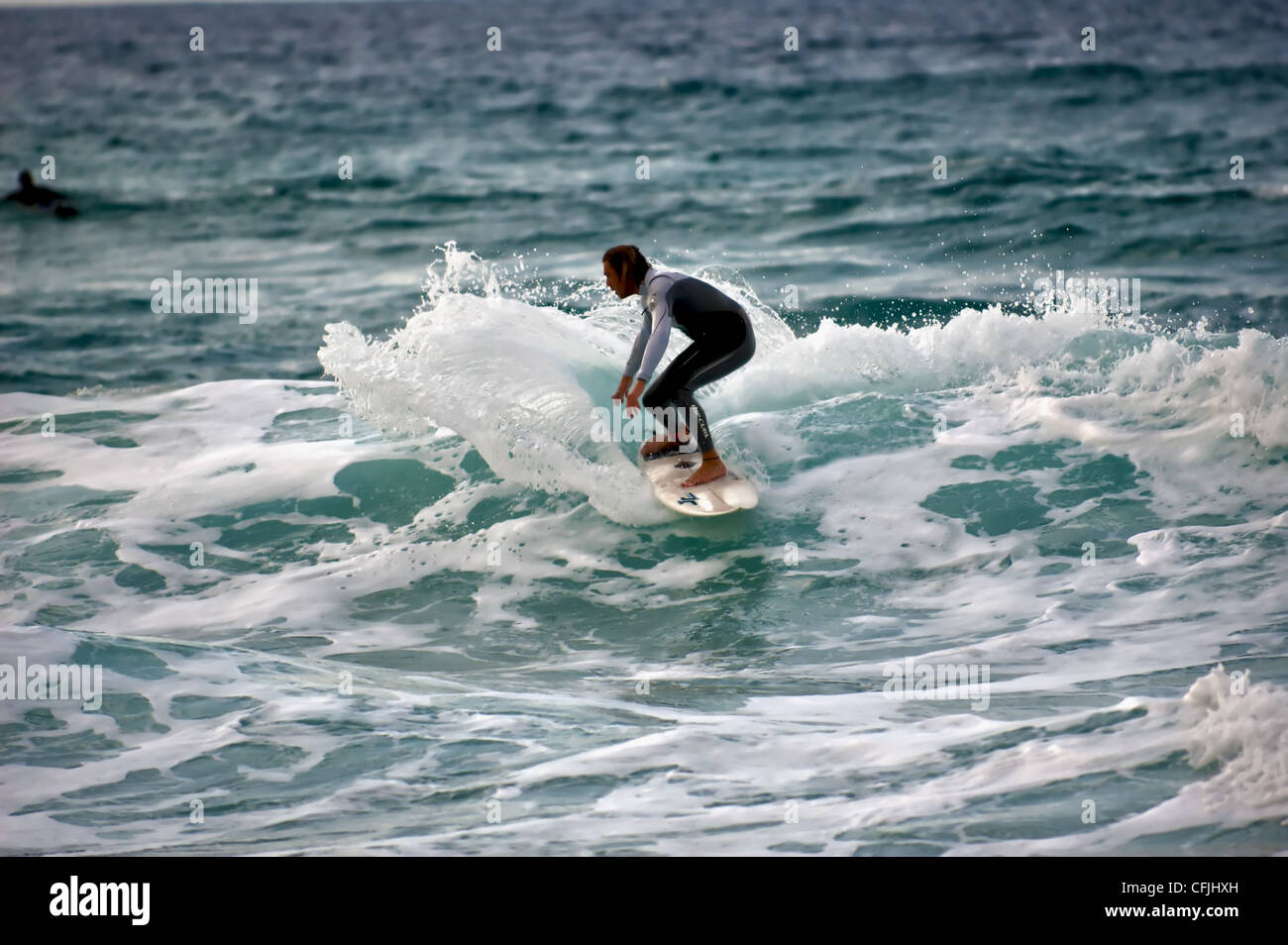 Surfing in Spain Stock Photo - Alamy