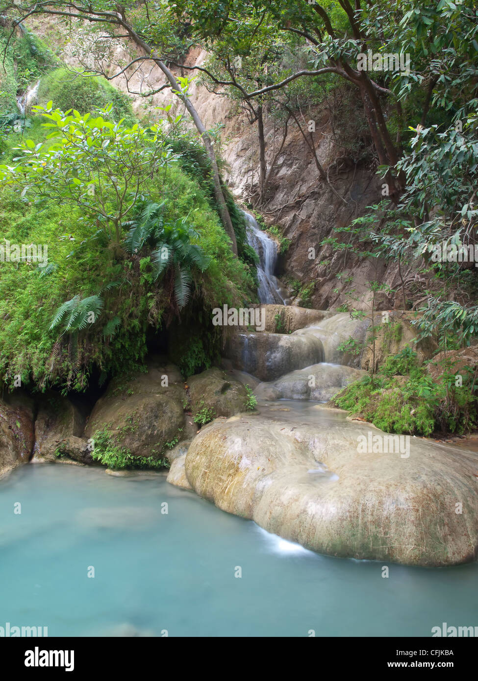 Erawan waterfall in Thailand Stock Photo - Alamy