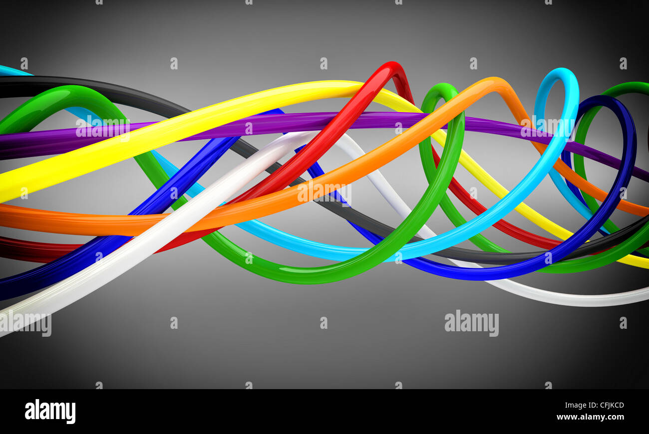 fine 3d background of cable Stock Photo - Alamy