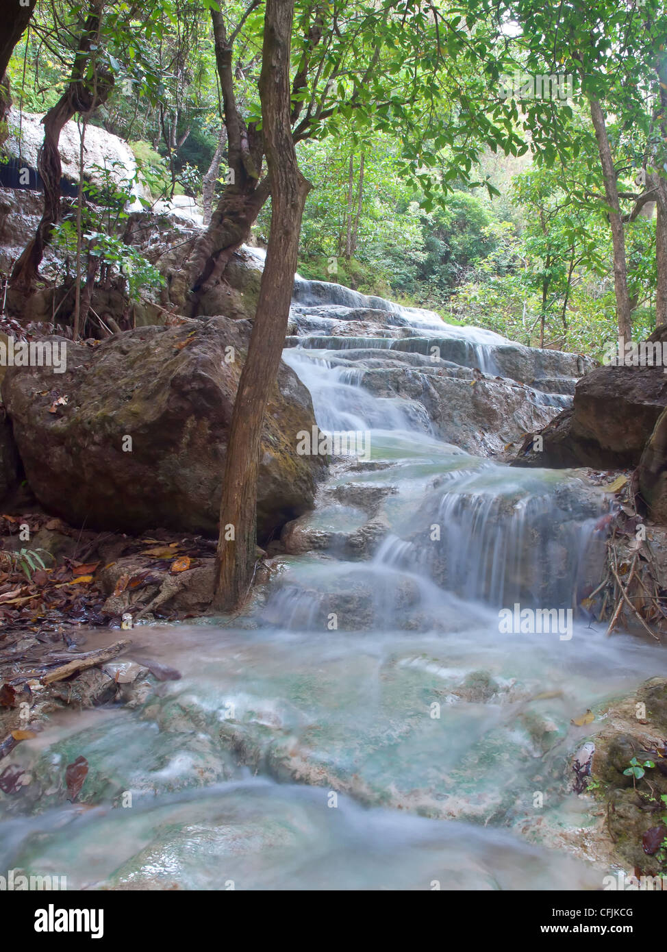 Erawan waterfall in Thailand Stock Photo - Alamy