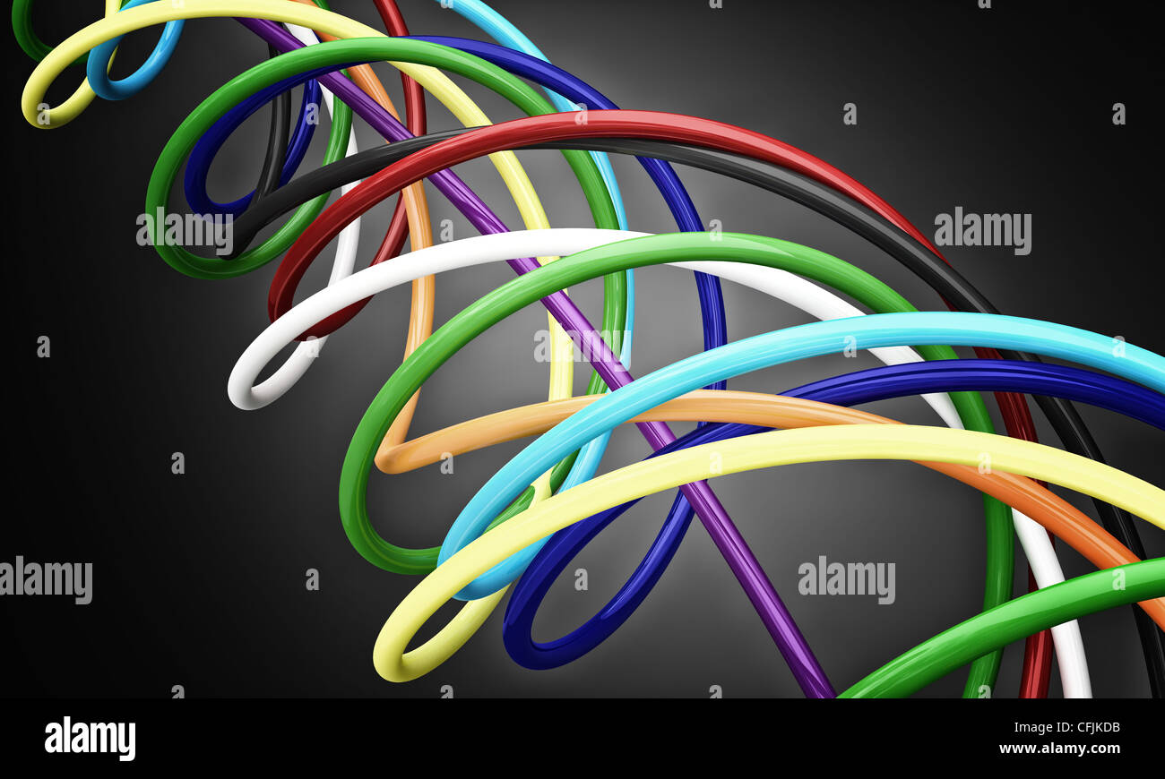 fine 3d background of cable Stock Photo - Alamy