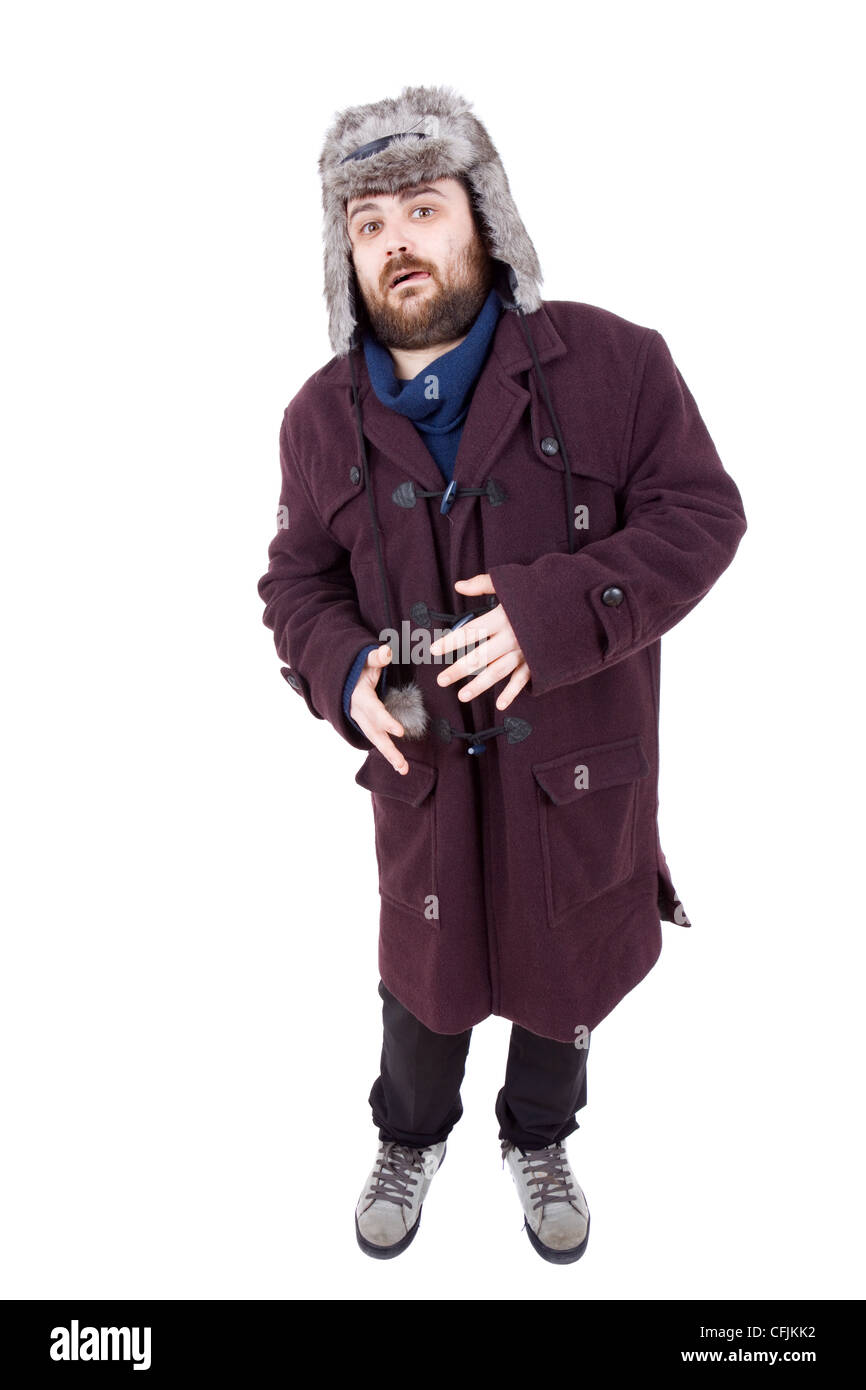 young casual silly man full body isolated on white Stock Photo - Alamy