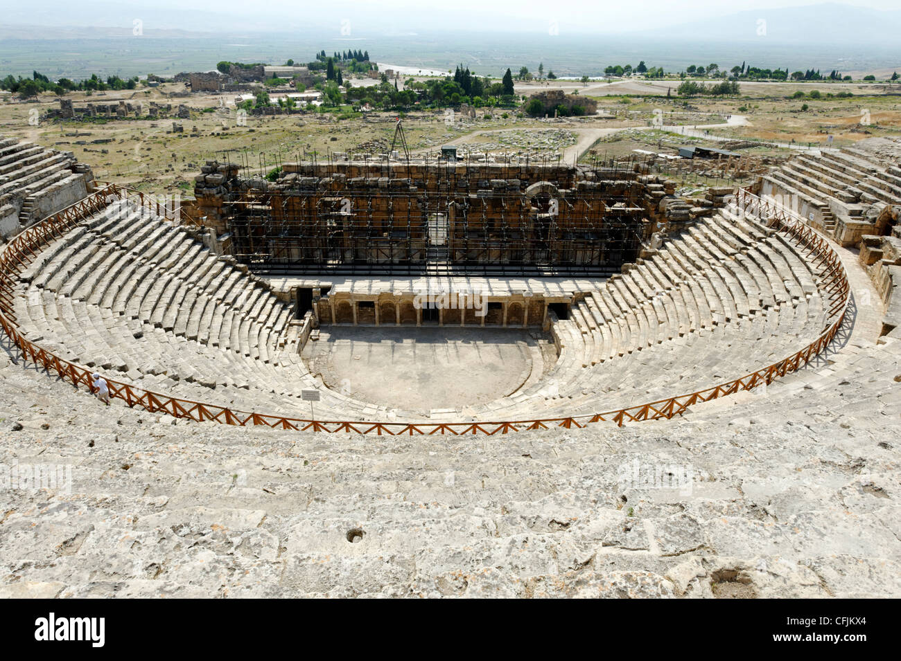View of the ancient Roman theatre, the best preserved monument in the ...