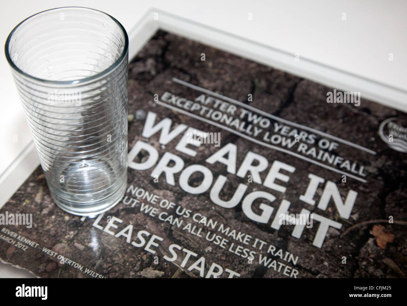 Drought warning advert in London newspaper Stock Photo - Alamy