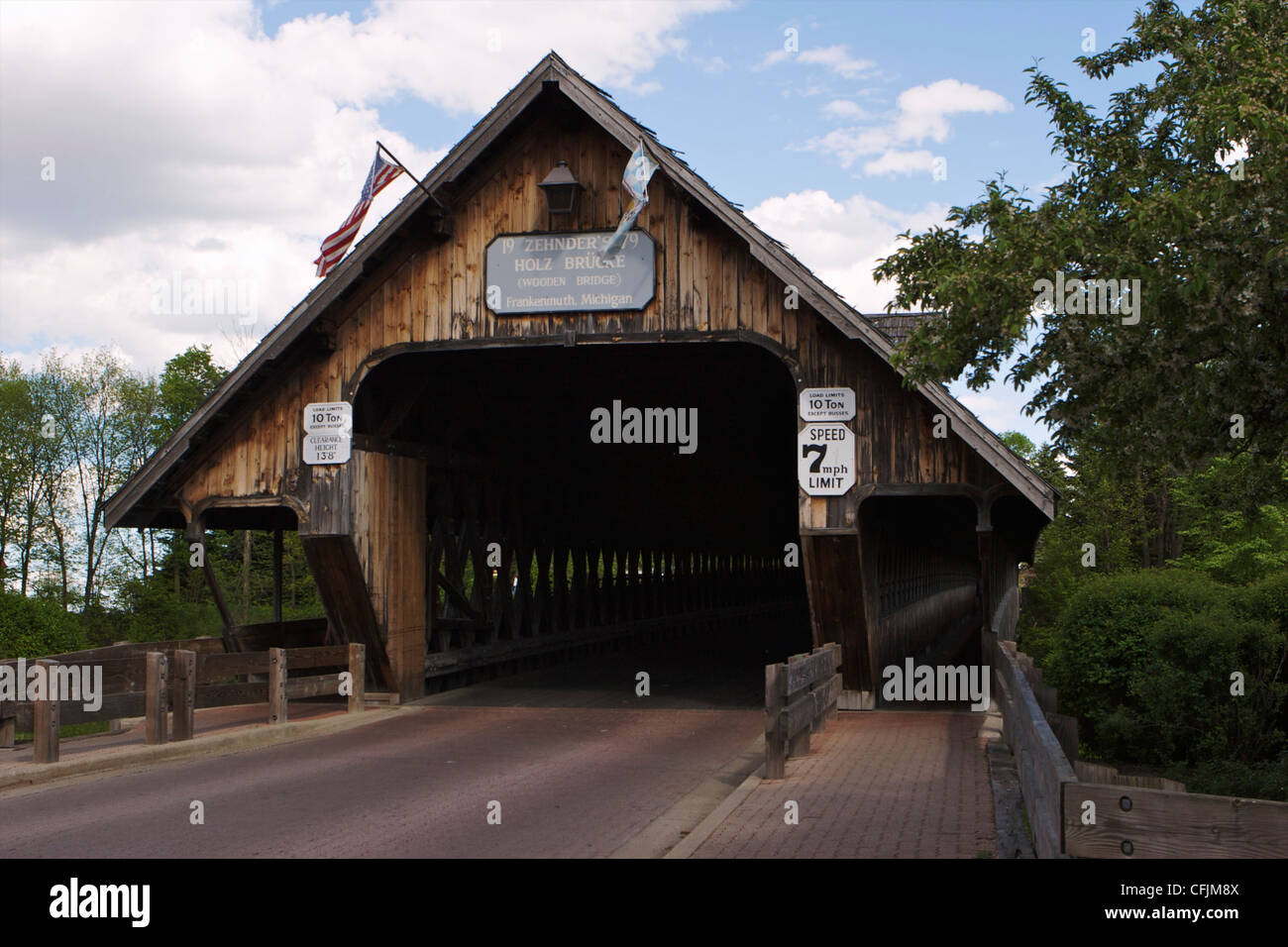 Covered Bridge in Frankenmuth, Michigan Stock Photo - Alamy