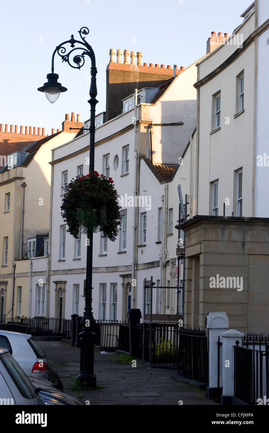 a pretty street scene in Clifton, Bristol Stock Photo - Alamy