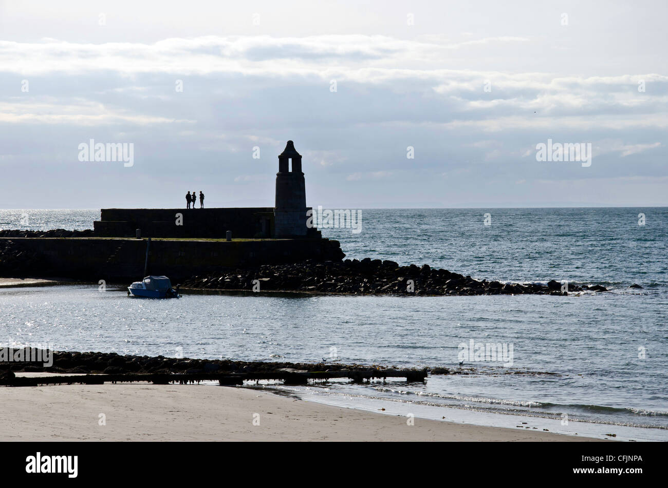The old lighthouse at Port Logan, South West Scotland Stock Photo - Alamy