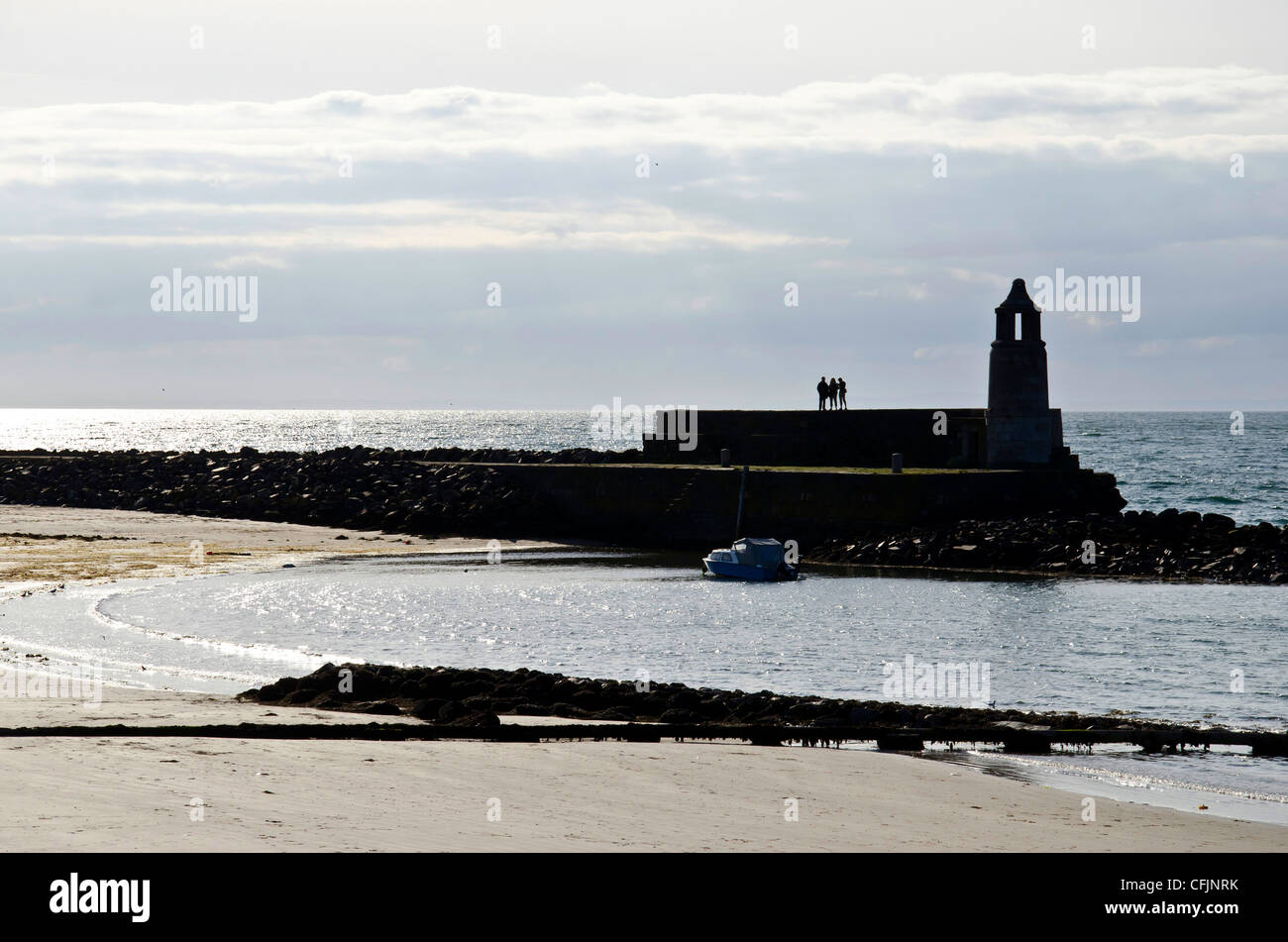 The old lighthouse at Port Logan, South West Scotland Stock Photo - Alamy