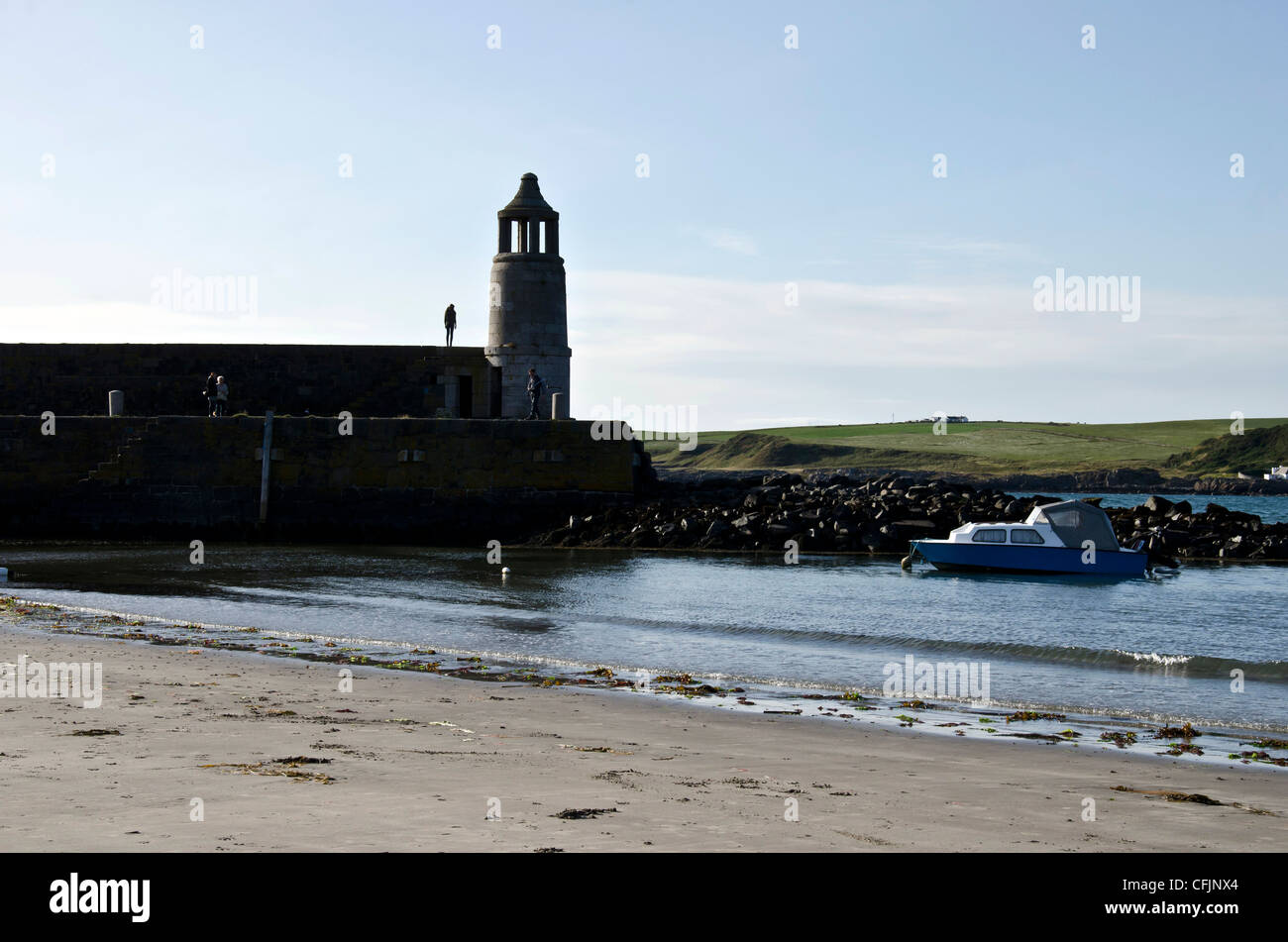 The old lighthouse at Port Logan, South West Scotland Stock Photo - Alamy