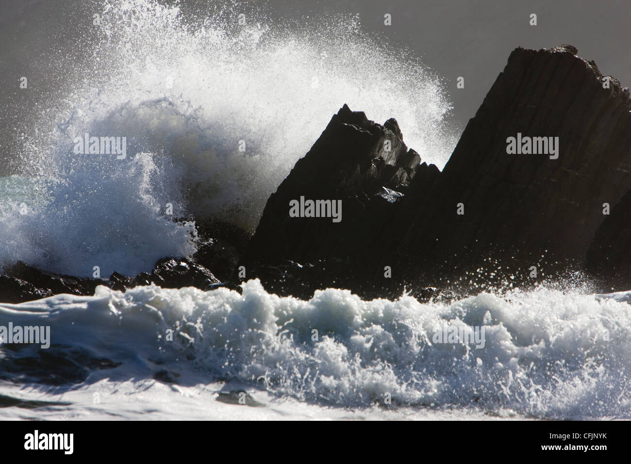 Sharp rocks rough sea hi-res stock photography and images - Alamy