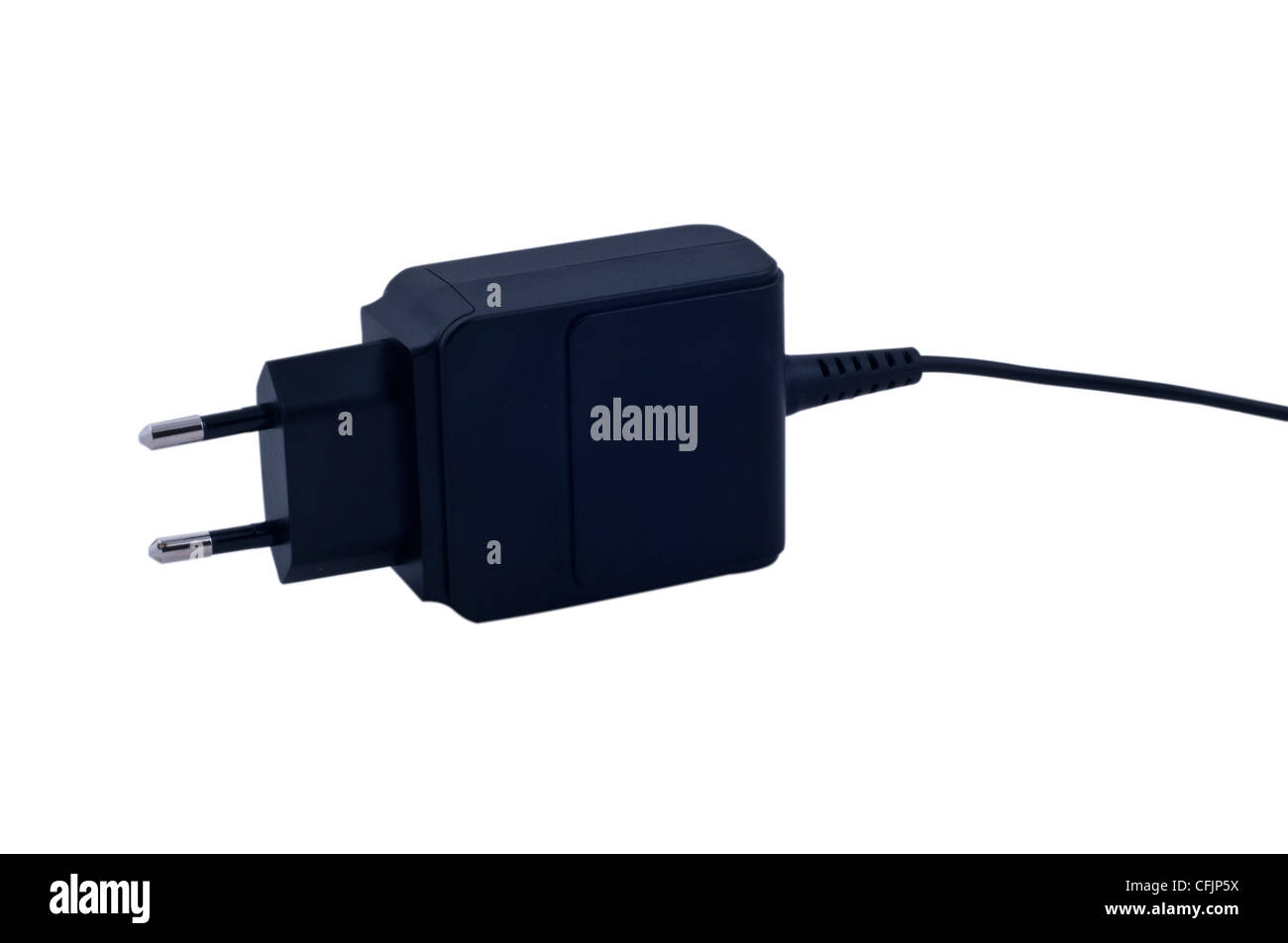 Power adapter and cord on isolated white background Stock Photo - Alamy