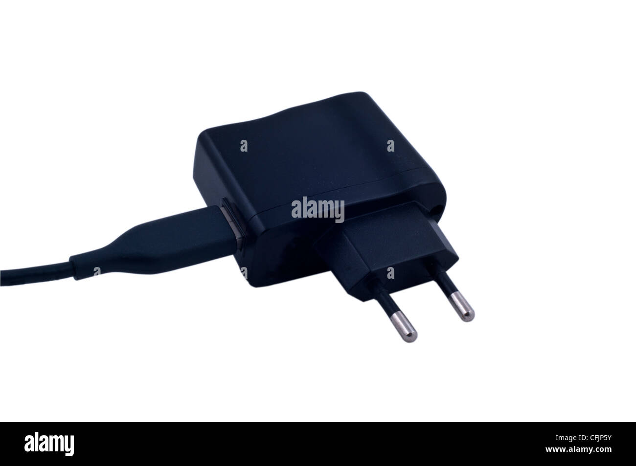 Power adapter and cord on isolated white background Stock Photo - Alamy
